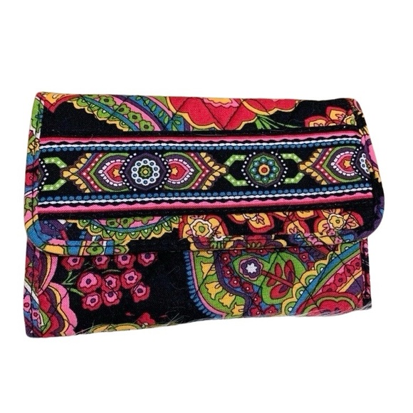 Vera Bradley | Bags | Vera Bradley Quilted Cotton Trifold Euro Wallet Symphony In Hue Extra Cc ...